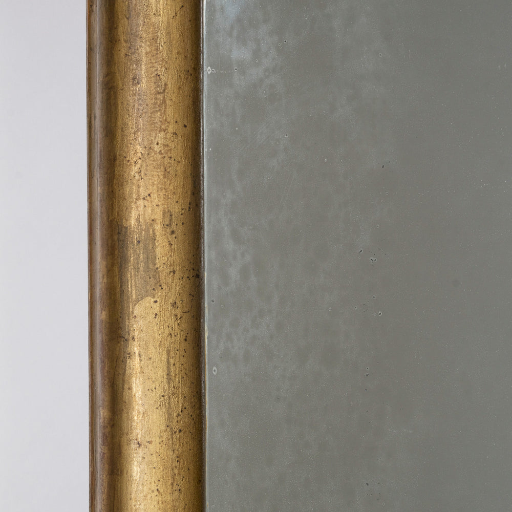 Large 19th C Antique Mirror with Bow Crest | Wildschut Antiques